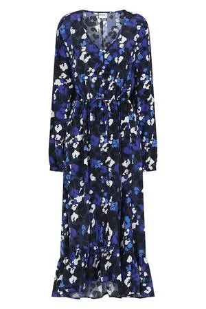 MERCY DELTA Saltford Midi Dress With V-neck And Tie Waist
