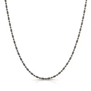 Maya Brenner Designs Rhodium Antique Bead Chain - Black