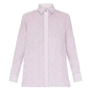 MY PAIR OF JEANS Italian Cotton Zebra-striped Shirt - White/pink