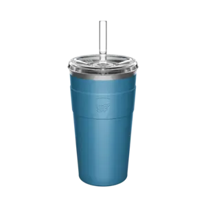 KEEPCUP Cold Cup Thermal With Straw Lid 16oz/454ml Stainless Steel Reusable Coffee Cup Kingfisher - Blue