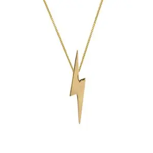 EDGE ONLY Pointed Lightning Bolt Pendant 18ct Vermeil Gold
