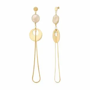 REJECTED HEARTS CLUB Devi Goddess Snake Chain Dangle Earrings - Gold