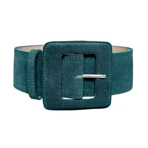 BELTBE Suede Square Buckle Belt Pine - Green