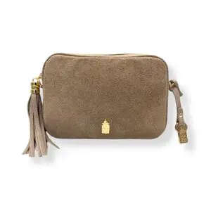 FRANCHETTI BOND Caz Italian Leather & Suede Light Taupe - Brown