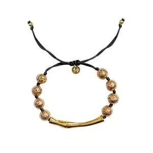 ADRIANA PAPPAS DESIGNS Haven Bracelet On Colored Cord - Black