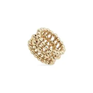 PAS DE MARQUE Filled Beaded Ring La Bague Mini - Gold