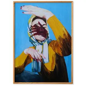 PAPER COLLECTIVE Blue / Yellow Madame E Art Print - Blue/yellow