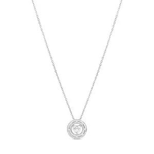 SHYMI Round Heart Pendant Necklace - Silver