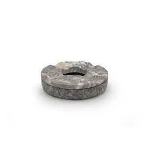 And Jacob Less Is More Ashtray Grey Marble - Silver