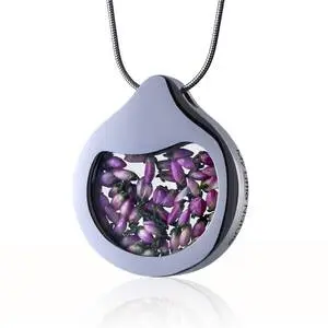 MY LITTLE NATURE My Little Nature Silver And Glass "The Drop" Heather Necklace Silver/blue