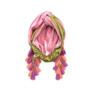 JULIA CLANCEY Gold / Yellow Snazzy Fondant Chacha Turban Gold/yellow