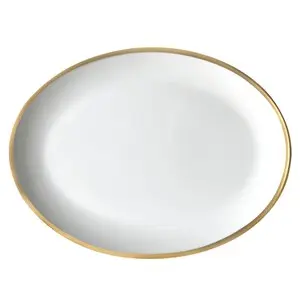 Twig New York En Edge 14 In. Oval Platter - Gold