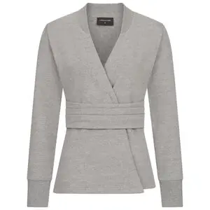MARIANNA DÉRI Gray Deluxe Wrap-look Sweatshirt - Grey