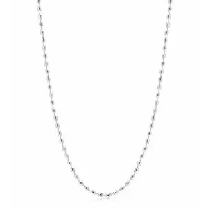 NIALAYA JEWELRY Beaded Chain Necklace - Silver