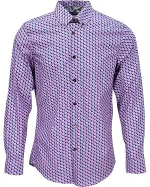 LORDS OF HARLECH Morris Records Shirt Pink - Purple