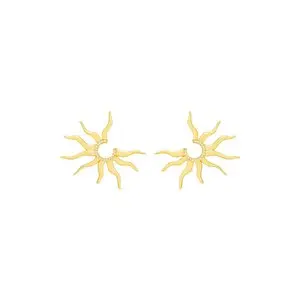 LAVANI JEWELS Plated The Sun Earrings - Gold