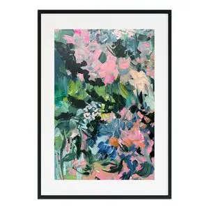 Jessica Slack Studio Iridescent Shimmer Abstract Floral Print