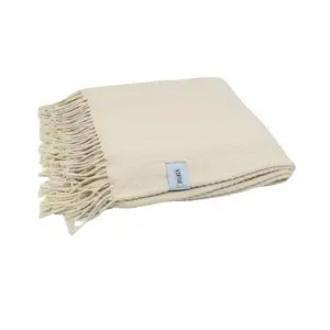 VIRTUE. Neutrals Cotton Blanket - Beige