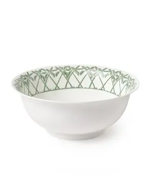 PINK HOUSE Fine Bone China Serving Bowl Palms - Green
