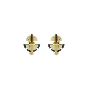 GISSA BICALHO Neutrals Acrylic Handmade Earring Buriti Kahki - Yellow