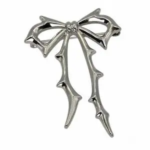 JAGGED HALO JEWELRY Carrie Bow Brooch - Silver