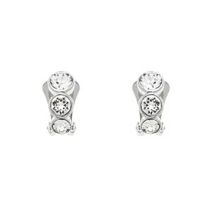 EMMA HOLLAND JEWELLERY Platinum & Crystal Semi Hoop Clip Earrings - Silver