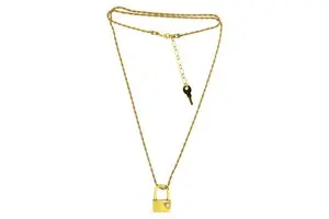 VICKISARGE The Mouche Lock Necklace - Gold
