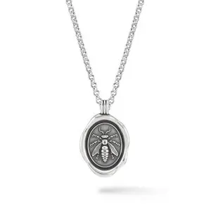 DOWER & HALL Achievet Wasp Talisman Necklace In Sterling - Silver