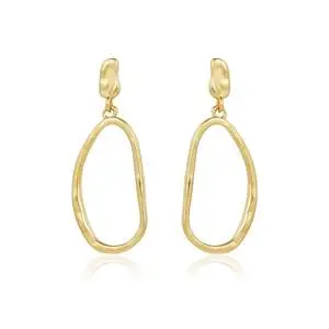 RARE MATTERS JEWELRY Sculpted Hoops Earrings - Gold