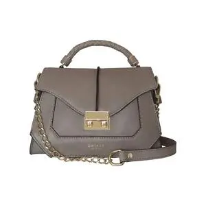 BELSAC Flore, Leather Shoulder Bag - Grey