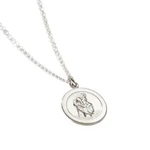 POSH TOTTY DESIGNS Mini Sterling St Christopher Necklace - Silver