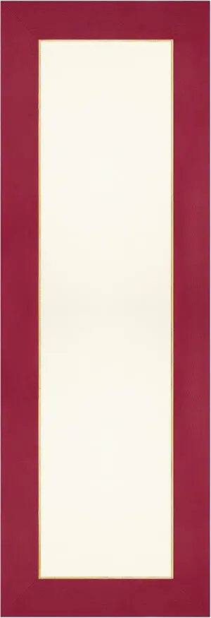 ROUMÉLIE ORIENTALE Bordeaux Whisper Burgundy & Beige Table Runner With Gold Embroidery - Red