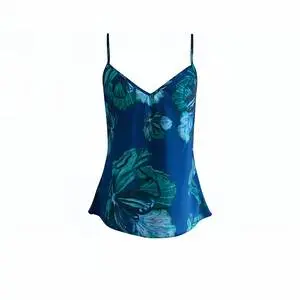 JANARA JONES Floral Bomb Print Ivy Cami Top - Blue
