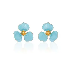 MILOU JEWELRY Turquoise Bloom Flower Earrings