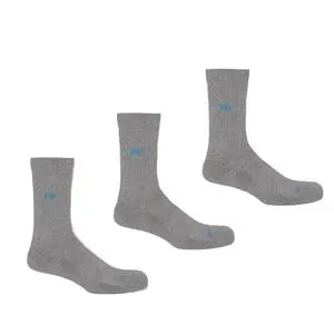 PEPER HAROW - MADE IN ENGLAND Three Pack Recycled Sport Socks - Grey