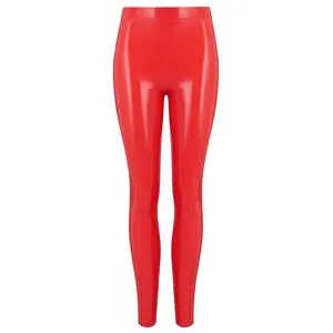 ELISSA POPPY Latex Leggings - Red