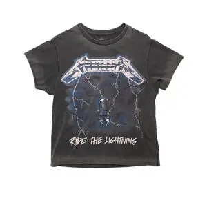 OTHER UK Metallica Ride The Lightning Euro Tour Vintage Band T-shirt - Black