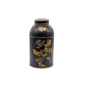 NILA PARMAR DESIGNS Butterfly Metal Cannister - Black