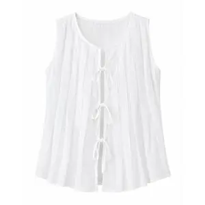 Mind Traveler Gigi Linen Top - White