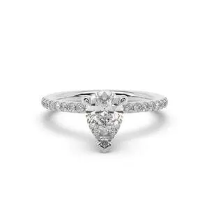 ARTISAN Lab-grown Diamond Pear-shaped Cocktail Ring In Gold - White