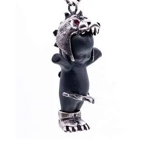 GEM KINGDOM Black / Silver Happy Baby Dragon Black And Silver - Black/silver