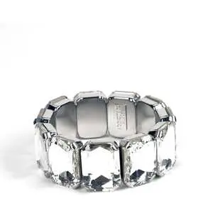 ADDICTED2 Neutrals / Ester Bracalet Plated With Natural Crystals - Silver
