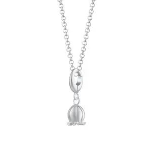 LILY CHARMED Sterling Lily Of The Valley Flower Charm Necklace - Silver