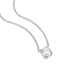LIONESS BY TF Solara Moissanite Necklace Solid Sterling Rhodium-plated - Silver
