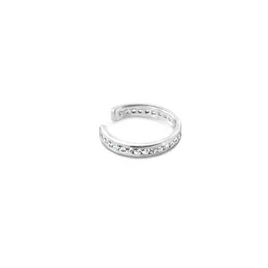 GLAMROCKS JEWELRY Pavé Ear Cuff - Silver