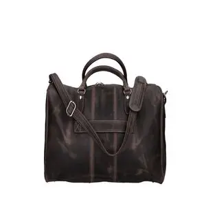 LEATHERCO. Dark Leather Weekend Holdall - Brown