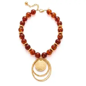 JAREDJAMIN Peacock Dawn Statement Pendant Necklace
