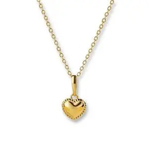CLASSICHARMS Vermeil Carved Heart Pendant Necklace - Gold
