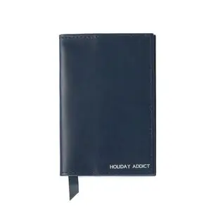VIDA VIDA Classic Navy Leather Passport Cover - Blue