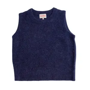 PORRIDGE KNITWEAR Alpaca Julia Tank In Inky - Blue